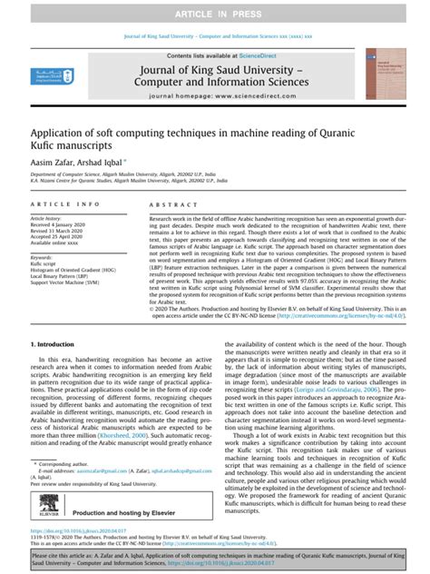 application of soft computing techniques in machine reading of quranic