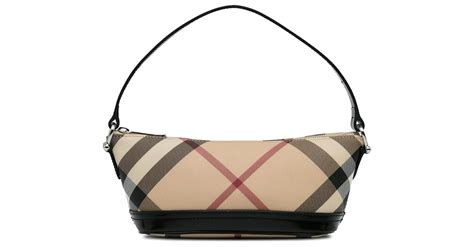 Burberry Brown Supernova Check Baguette Beige Cloth Cloth Ref1193368