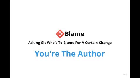 git blame arabic who s the author youtube