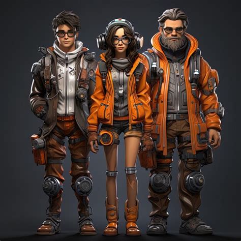 Premium Photo Scifi Characters Game Assets