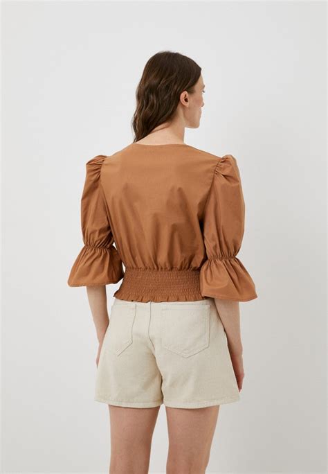 Блуза J B4 Блуза цвет коричневый Rtlact312701 — купить в интернет магазине Lamoda