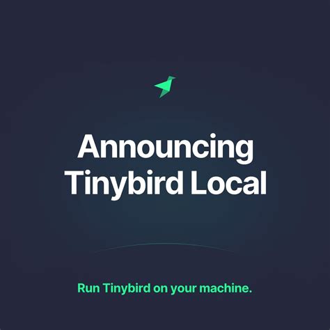 Tinybird On Linkedin Turn Off Your Wifi Tinybird Now Runs Locally