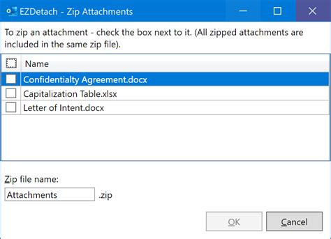 Zip Outlook Attachments Before Sending EZDetach User Guide