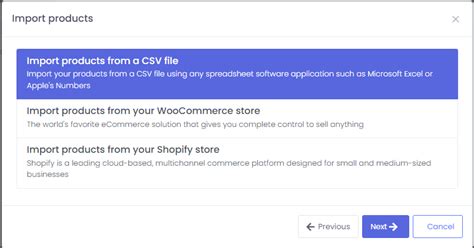importing products with csv file qoblex