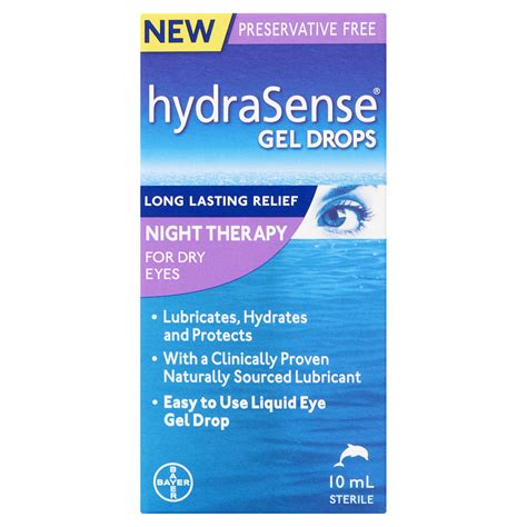 Buy Hydrasense Night Therapy Dry Eyes Eye Drops 10 Ml Freshco