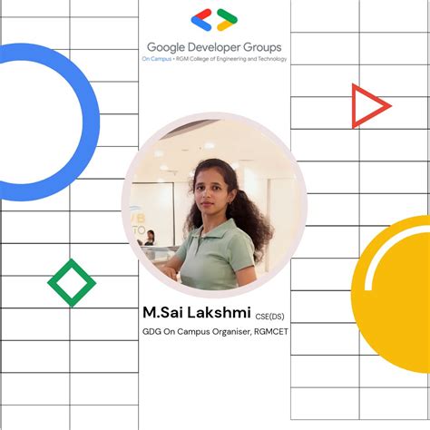 Sailakshmi Musalireddygari Joins Gdg On Campus Gdgoncampusrgmcet Posted On The Topic Linkedin