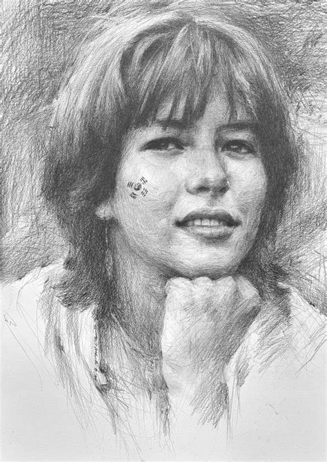 Sophie Marceau 소피마르소 인물소묘 인물 드로잉 소피 마르소 그림