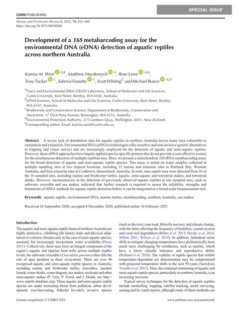 Pdf Development Of A 16s Metabarcoding Assay For The Environmental Dna Edna Detection Of
