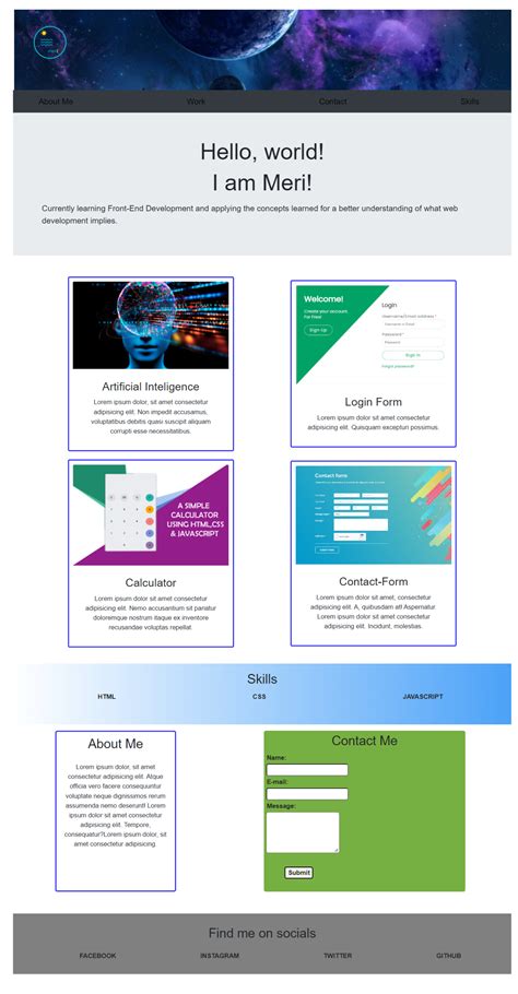 Github Meri1211bootstrap Portfolio Creating A Mock Portfolio Page