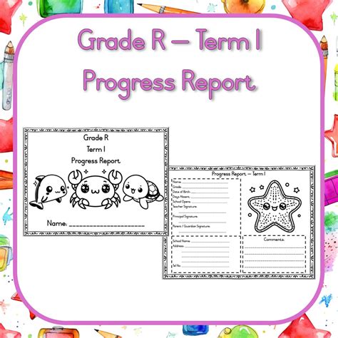 Grade R Term 1 Progress Report Skool Pret