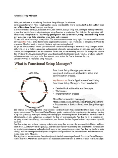 Oracle Cloud Functional Setup Manager Pdf Scope Computer Science