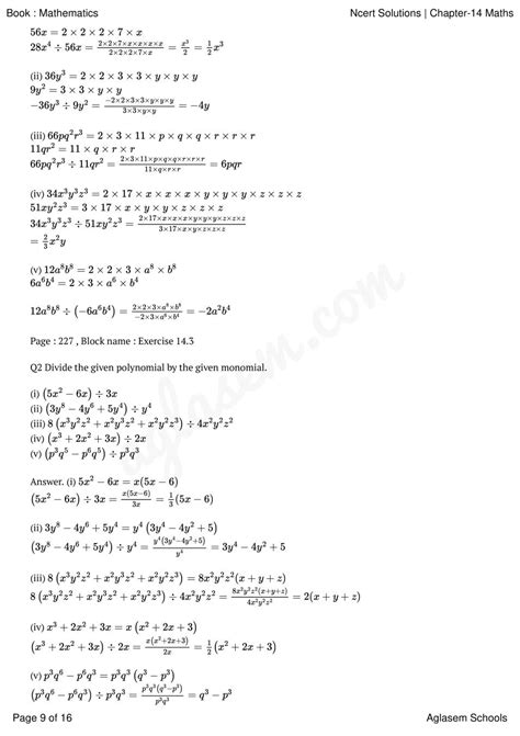 Ncert Solutions Class 8 Maths Chapter 14 Factorisation