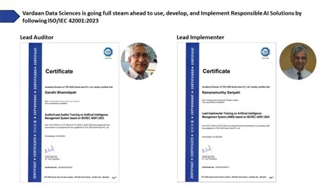 Vardaandatasciences Vardaan Iso Iec Leadauditor Leadimplementer Isoiec42001