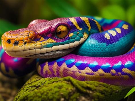 Premium Photo Colorful Snake Python Generated Ai