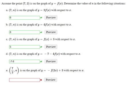 Solved Assume The Point 72 Is On The Graph Of Yfx
