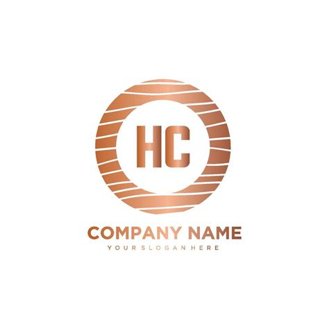 HC Initial Letter Circle Wood Logo Template Vector Vector Art At Vecteezy