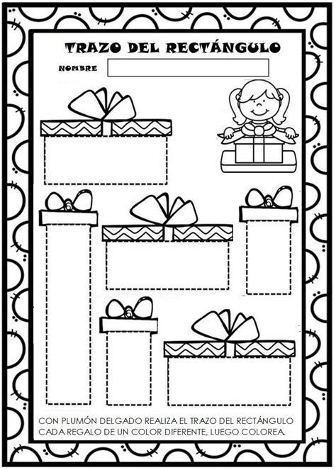 Trazo Del Rectángulo Actividades De Figuras Geometricas Figuras Geometricas Para Preescolar