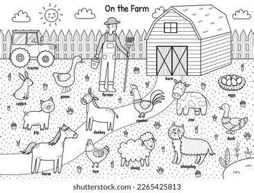 Farm Clipart Black And White Free Farm Scene Cliparts Download Free