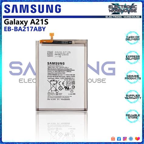 Battery for Samsung Galaxy A21s EB-BA217ABY Model 5000mAh Capacity ...