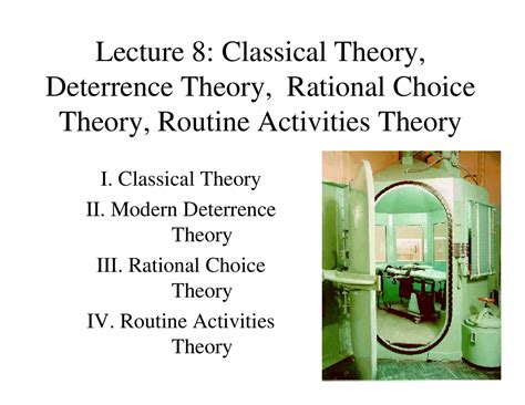 Classical Theory Deterrence Theory Rational Choice Theory And Routine