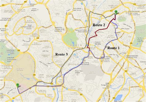 Three Different Routes Of Same Origin And Destination Download Scientific Diagram