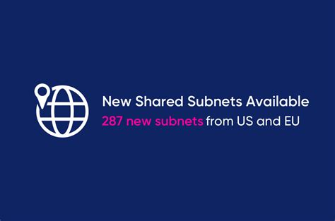 New Shared Subnets Available Priority Prospect
