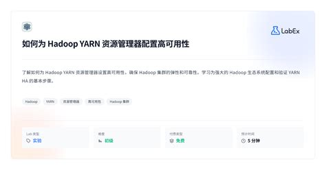 如何为 Hadoop Yarn 资源管理器配置高可用性 Labex