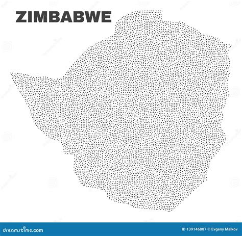 Vector Zimbabwe Map Of Dots Stock Vector Illustration Of Abstract Regional 139146887