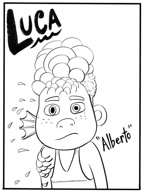 Luca Coloring Sheets Disney Pixar Free Printables Artofit