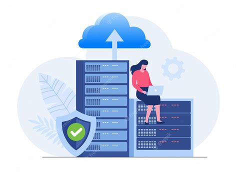 Premium Vector Data Server Web Concept Storage Technology Database