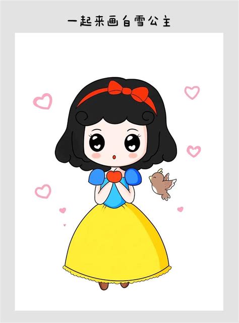 白雪公主简笔画图片大全可爱20张 几塔之家