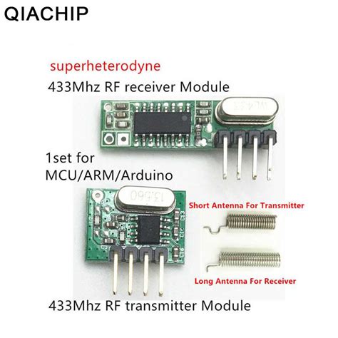jual qiachip 433mhz rf transmitter and receiver superheterodyne ask 433