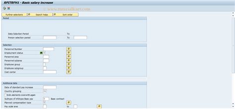 PC00 M21 RPITRFH1 SAP Tcode Standard Pay Increase
