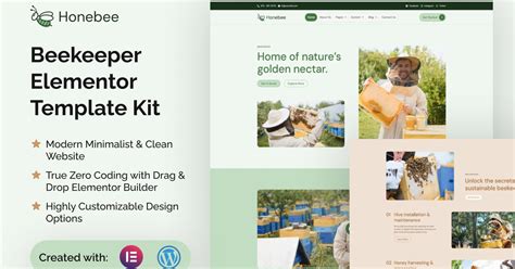 Honebee Beekeeper Elementor Template Kit Wp Template Kits Ft Web