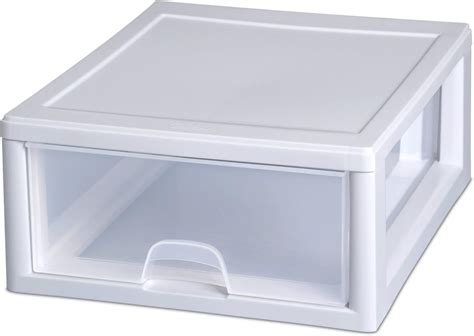 16 Quart Stackable Plastic Storage Drawer Container For Home And Office Organization Pack Of
