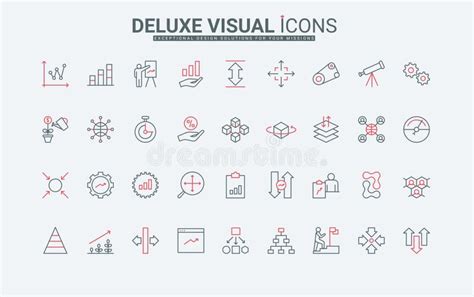 arrows for presentation of growth and scaling line icons set tools to