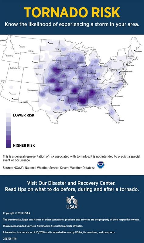 Tornado Risk Map In The United States