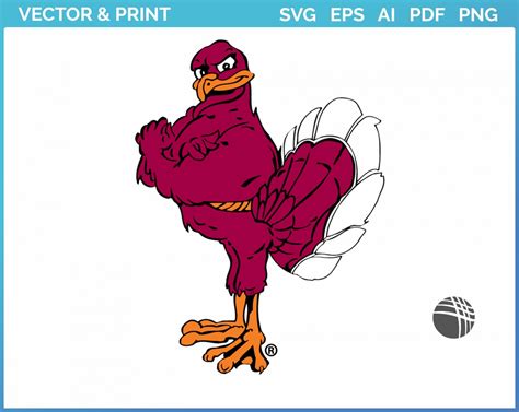 Virginia Tech Hokies Mascot Logo 2000 College Sports Vector Svg