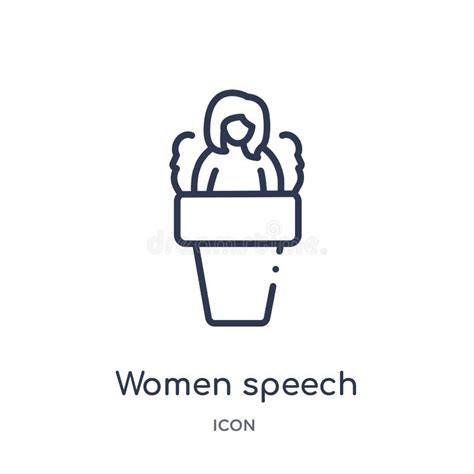 Linear Women Speech Icon From Ladies Outline Collection Thin Line