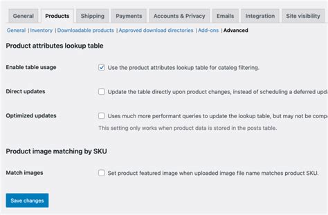 products settings documentation woocommerce