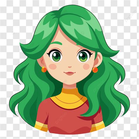 녹색 머리 소녀 벡터 초록 여자 일본 만화 영화 Png 일러스트 및 벡터 에 대한 무료 다운로드 Pngtree