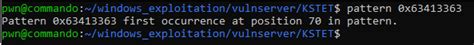 exploiting vulnserver exe — kstet command using egghunter ar33zy pwn