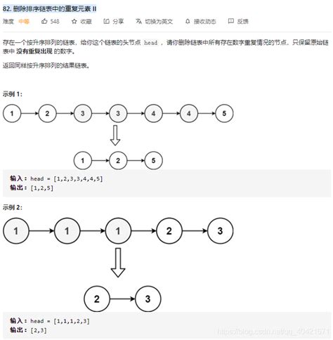 Leetcode 链表 82 删除排序链表中的重复元素 Ii链栈中删除重复元素 Csdn博客