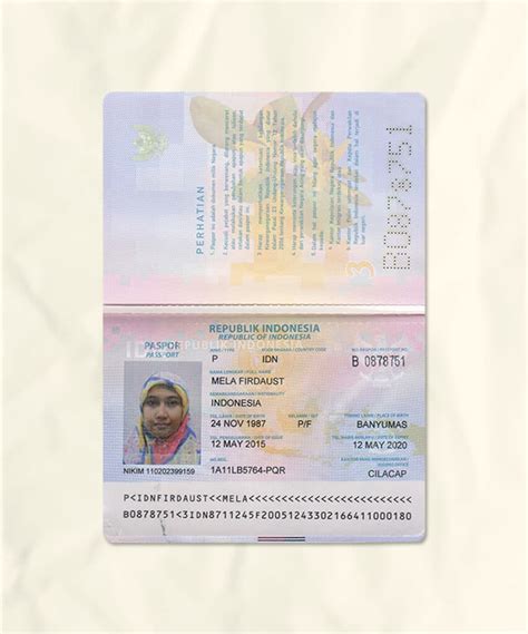 Indonesia Passport Fake Template Download Fake Fakesample