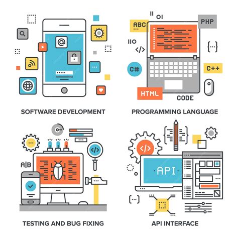 Premium Vector Software Development Concept