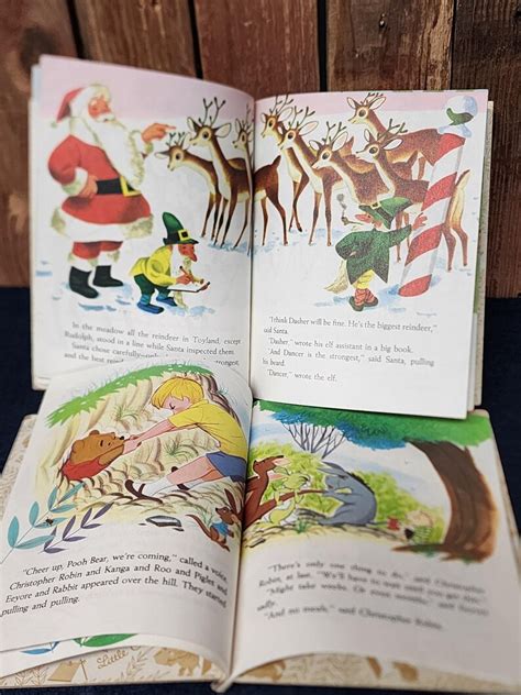 Vintage Little Golden Books Rudolph The Red Nosed Reindeer And Winnie