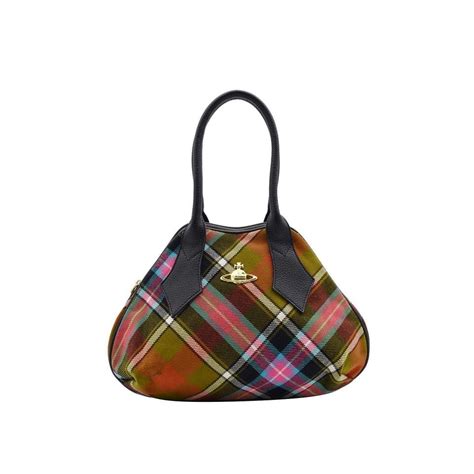 비비안 웨스트우드 그린 타탄 체크 토트백 6594 헬로마켓