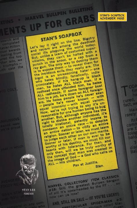 Marvel Comics Reprints Stan Lees Most Important Soapbox Column Ever