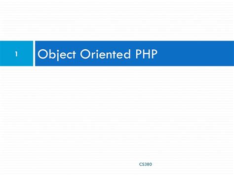 Ppt Object Oriented Php Powerpoint Presentation Free Download Id