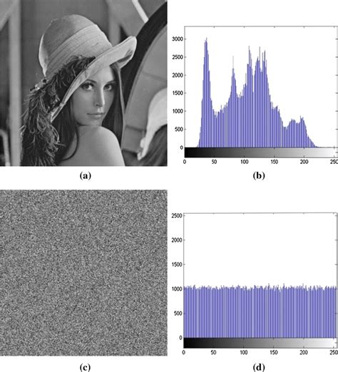 A Plain Image B Ciphered Image C Histogram Of Plain Image D